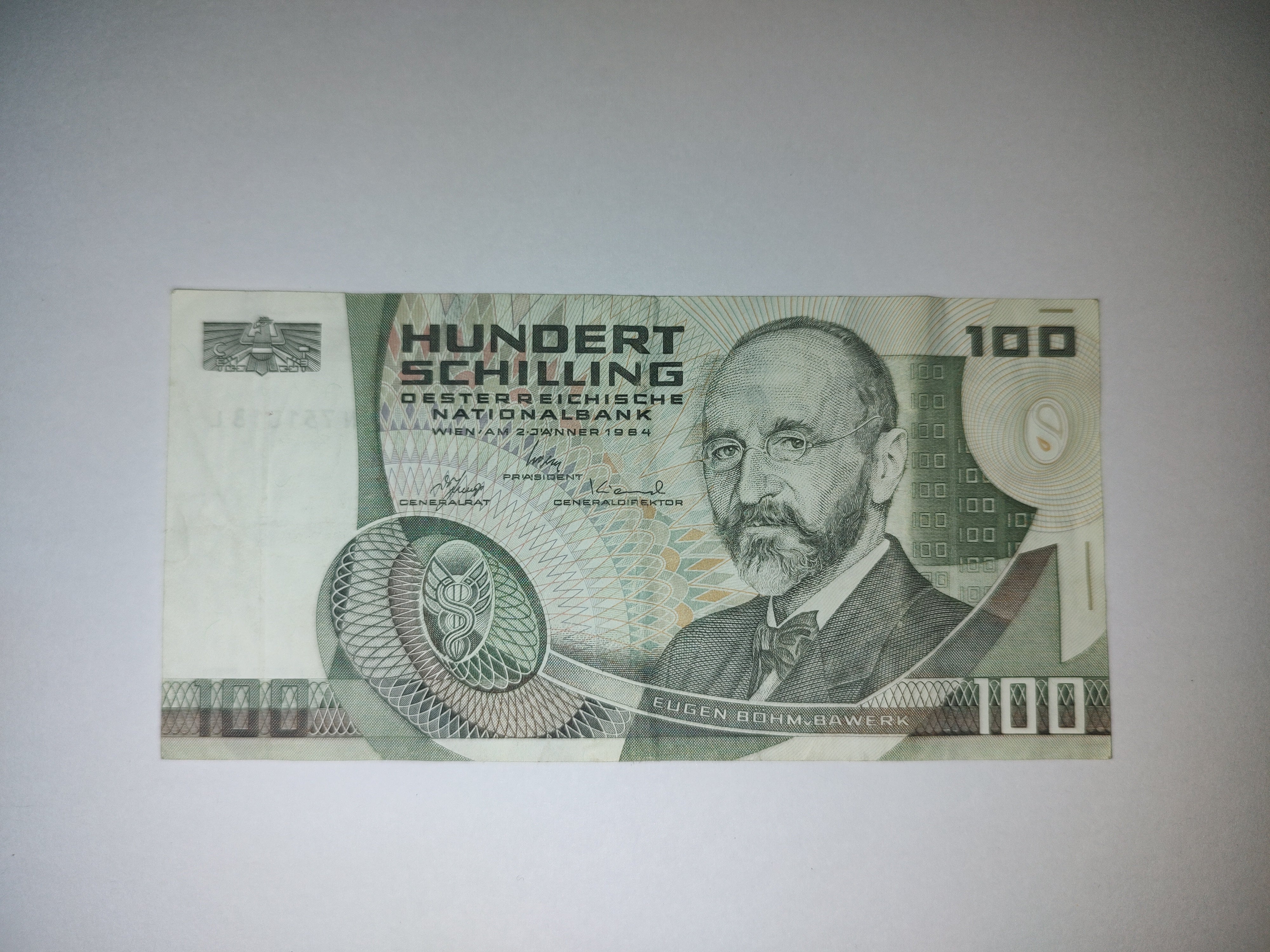Austria 100 Schilling 1984 Banknote | Used Circulated Note | ZealHobbieZ